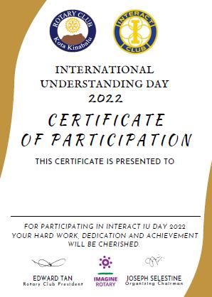 PERTANDINGAN INTERACT INTERNATIONAL UNDERSTANDING DAY 2022 – 亚庇中学